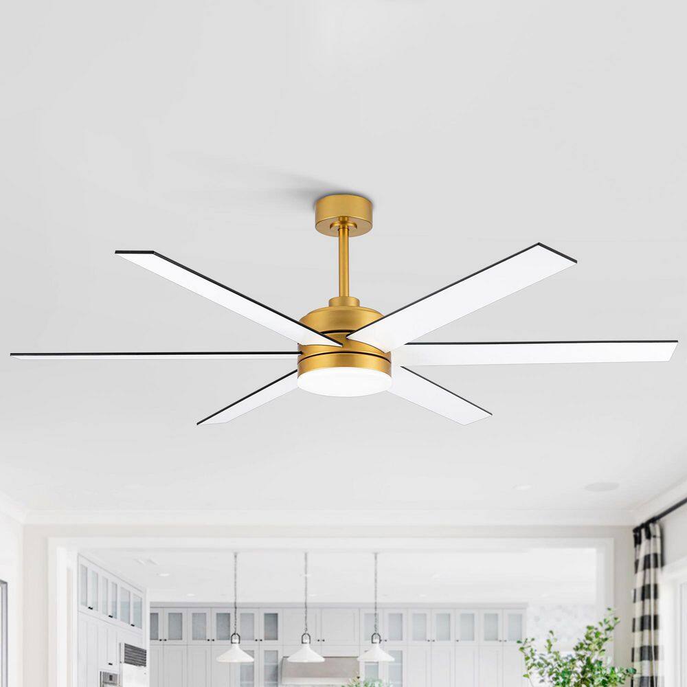 Airsurfer Primo 65''Black and White Ceiling Fan with 6 Dual-Finish ...