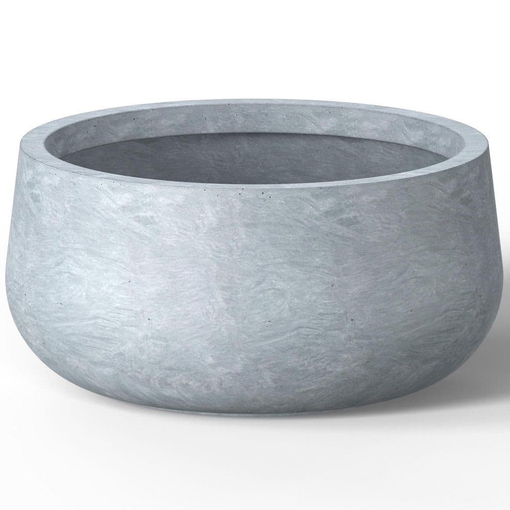 Sapcrete 20.5 in. Large Soft Slate(Enhanced Interior) Concrete Round ...