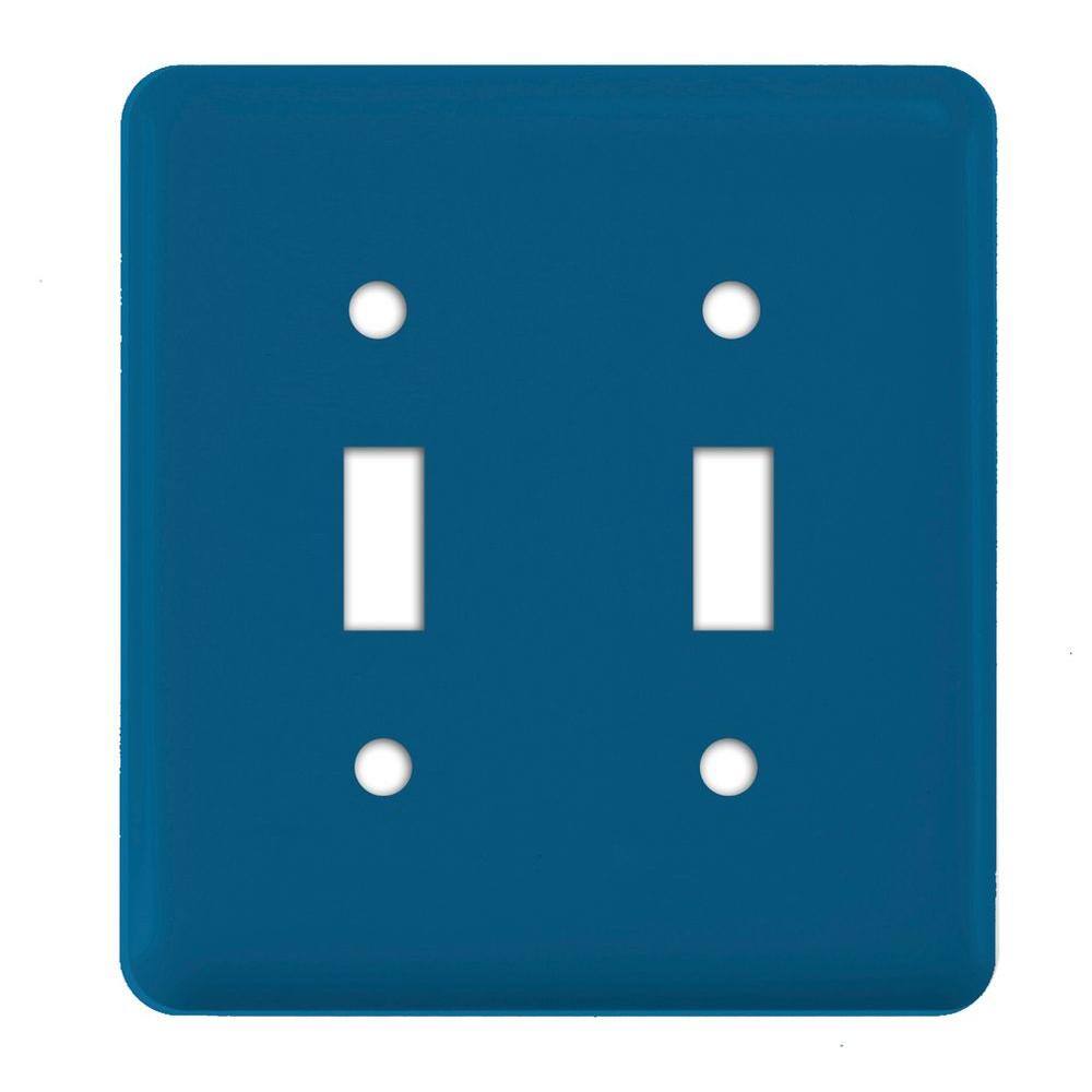 AMERELLE Blue 2-Gang Toggle Wall Plate (1-Pack) 940TTMA - The Home Depot