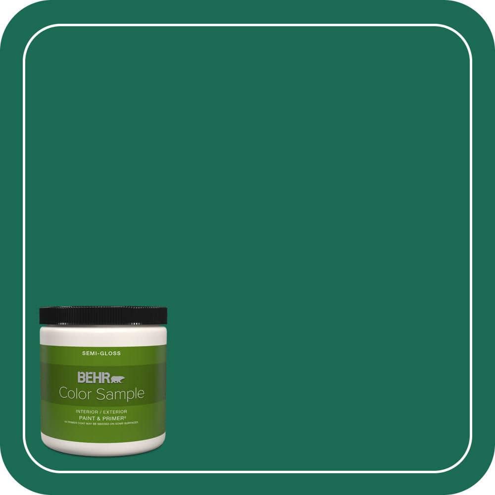 BEHR PREMIUM PLUS 8 oz. #480B-7 Clover Brook Semi-Gloss Interior ...