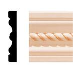 HOUSE OF FARA 3/8 in. x 2-1/4 in. x 7 ft. Hardwood Wood Fluted Casing ...