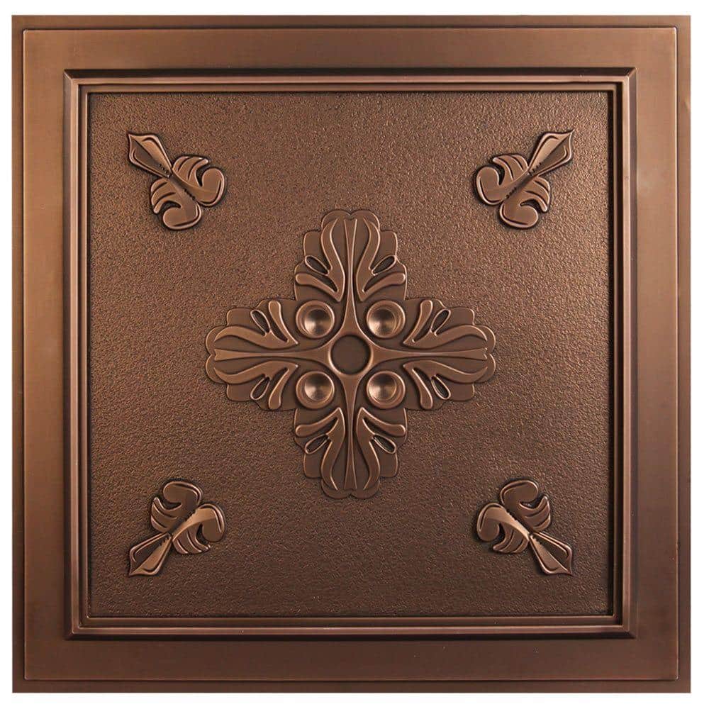 uDecor Belfast 2 ft. x 2 ft. Lay-in or Glue-up Ceiling Tile in Antique ...
