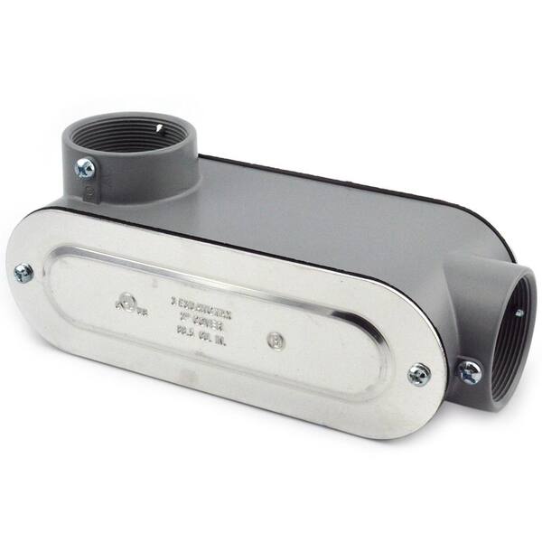 BRIDGEPORT 2 in. Combination Type LL/LR Conduit Bodies (1-Pack) LLR-46