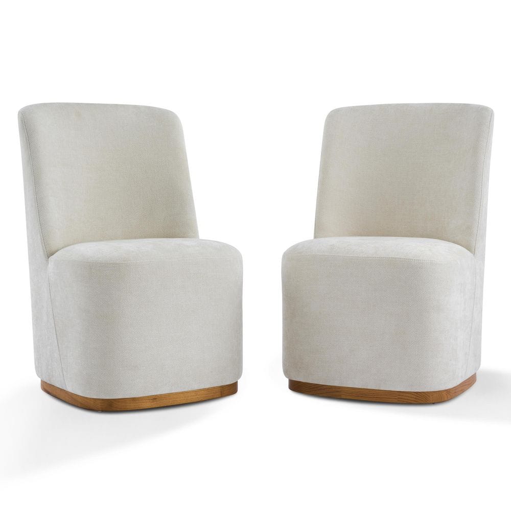 CHRISTOPHER KNIGHT HOME Elish Beige Chenille Indoor Dining Chair with ...