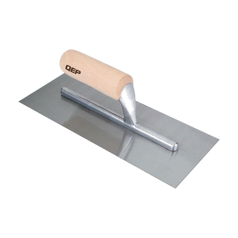 QEP 11 in. x 4-1/2 in. Steel Blade No-Notch Patch and Finishing Trowel ...