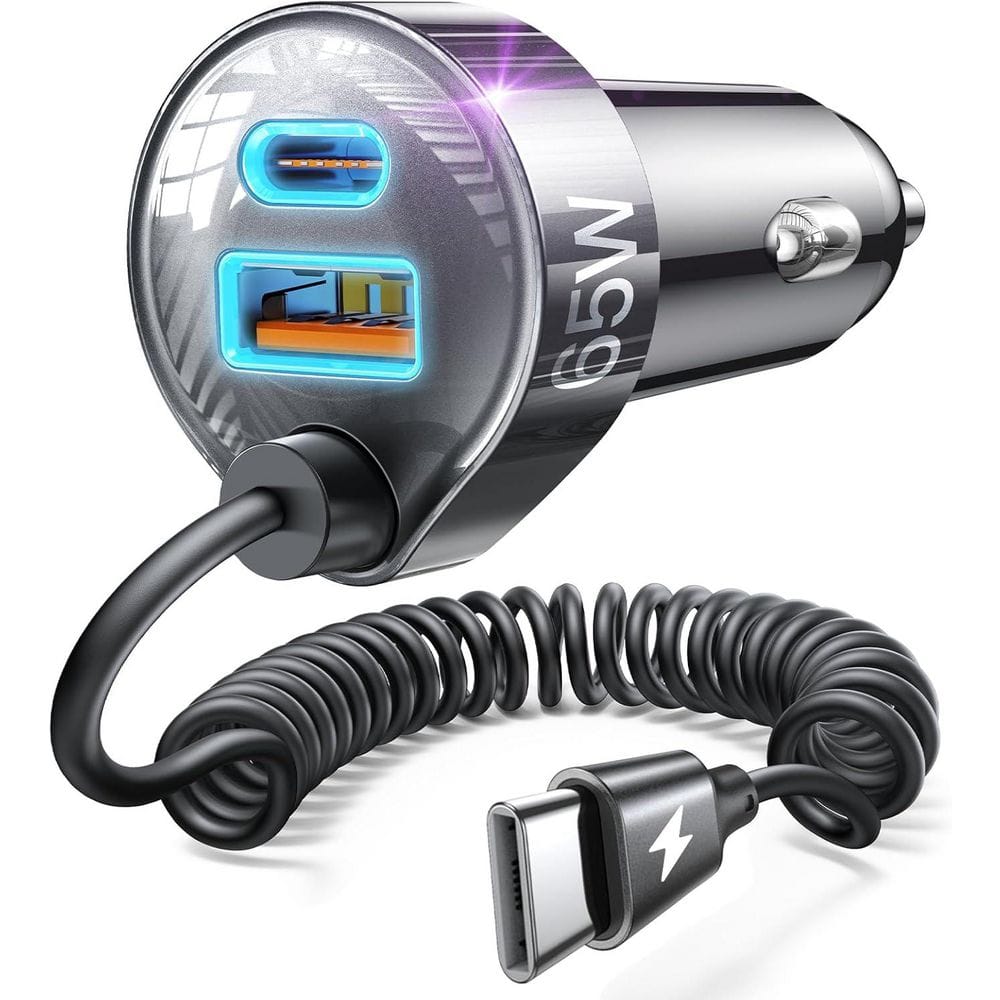 OBJLGEV 65W Car USB C Port Adapter for iPhone 16 15 Pro Max, iPad ...