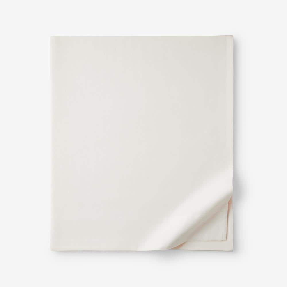 The Company Store Company Cotton Solid Velvet Flannel Ivory Cotton Twin ...