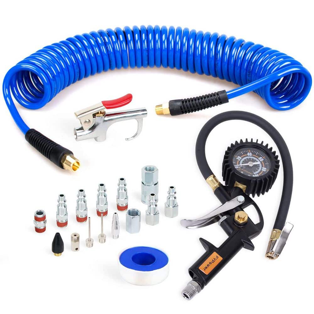 MYWISH Recoil Air Hose and Tool Accessory Kit (18-Piece) SF-ATK0004 ...