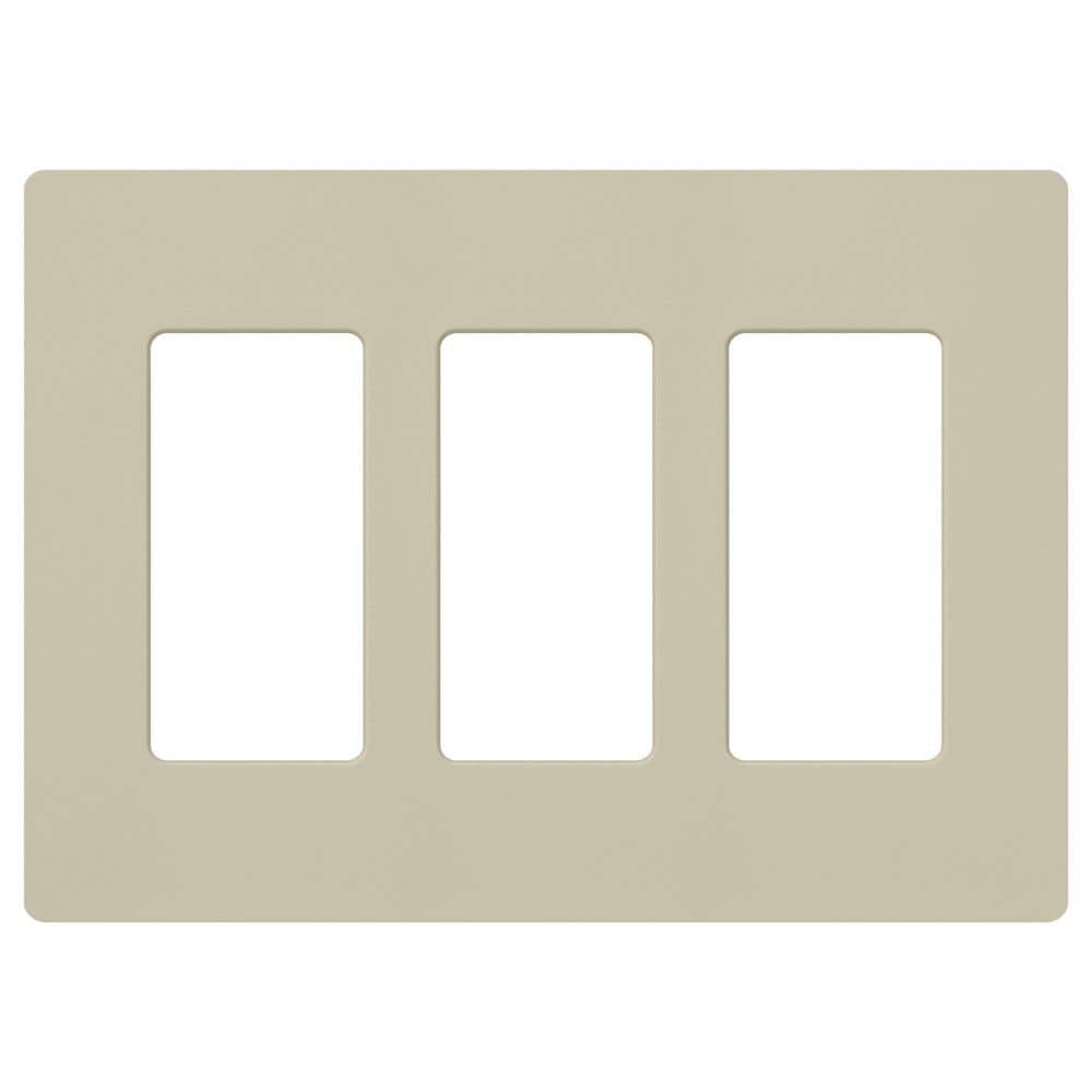 Lutron Claro 3 Gang Wall Plate for Decorator/Rocker Switches, Satin ...