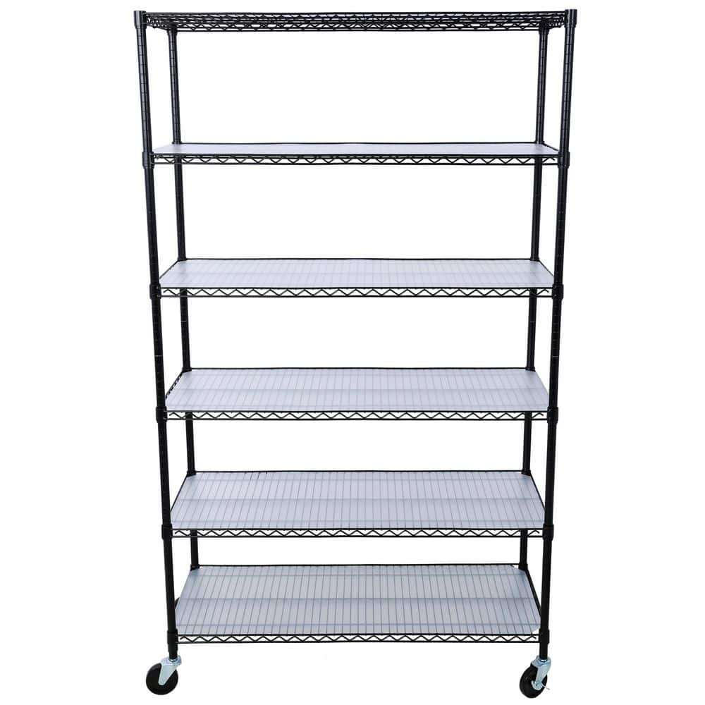 cadeninc 6-Tier Adjustable Height Metal Wire Garage Storage Shelving ...