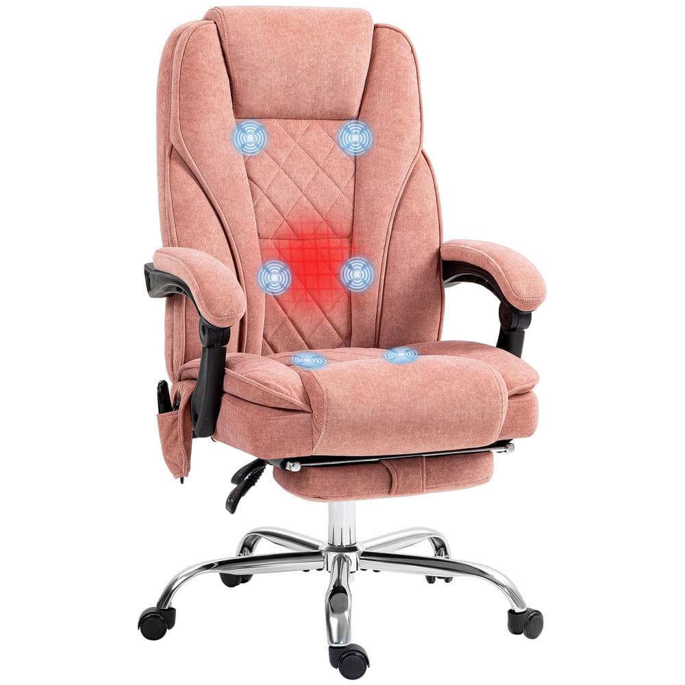 HOMCOM Polyester Massage Office Chair with Heat, Reclining, Adjustable ...