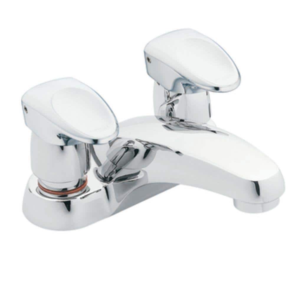 MOEN Commercial 4 in. Centerset Single-Handle Bathroom Faucet 0.5 GPM 6 ...