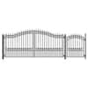 ALEKO London Style 14 ft. x 6 ft. with Pedestrian Gate Black Steel ...
