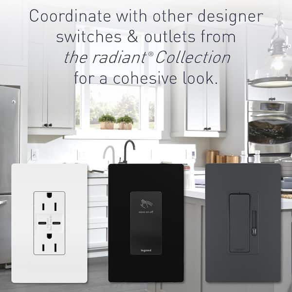 Legrand radiant 20 Amp 125-Volt Deadfront Self-Test GFCI Faceless ...