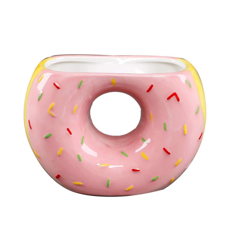 Flora Bunda 4. 75HPink Frosting Donut Vase CT7147E-PK - The Home Depot