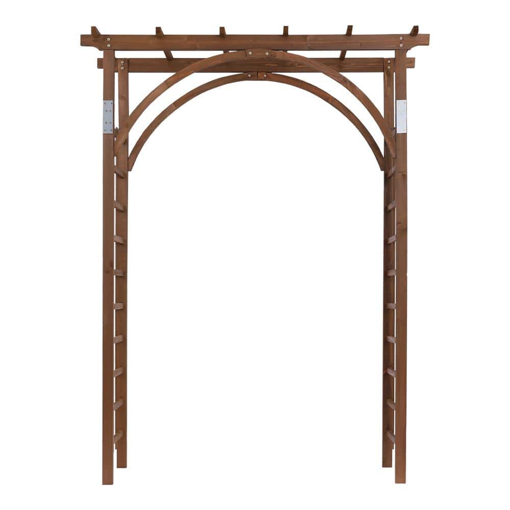 cenadinz 7 ft. Beautiful And Practical Fir wood Garden Arch Trellis ...