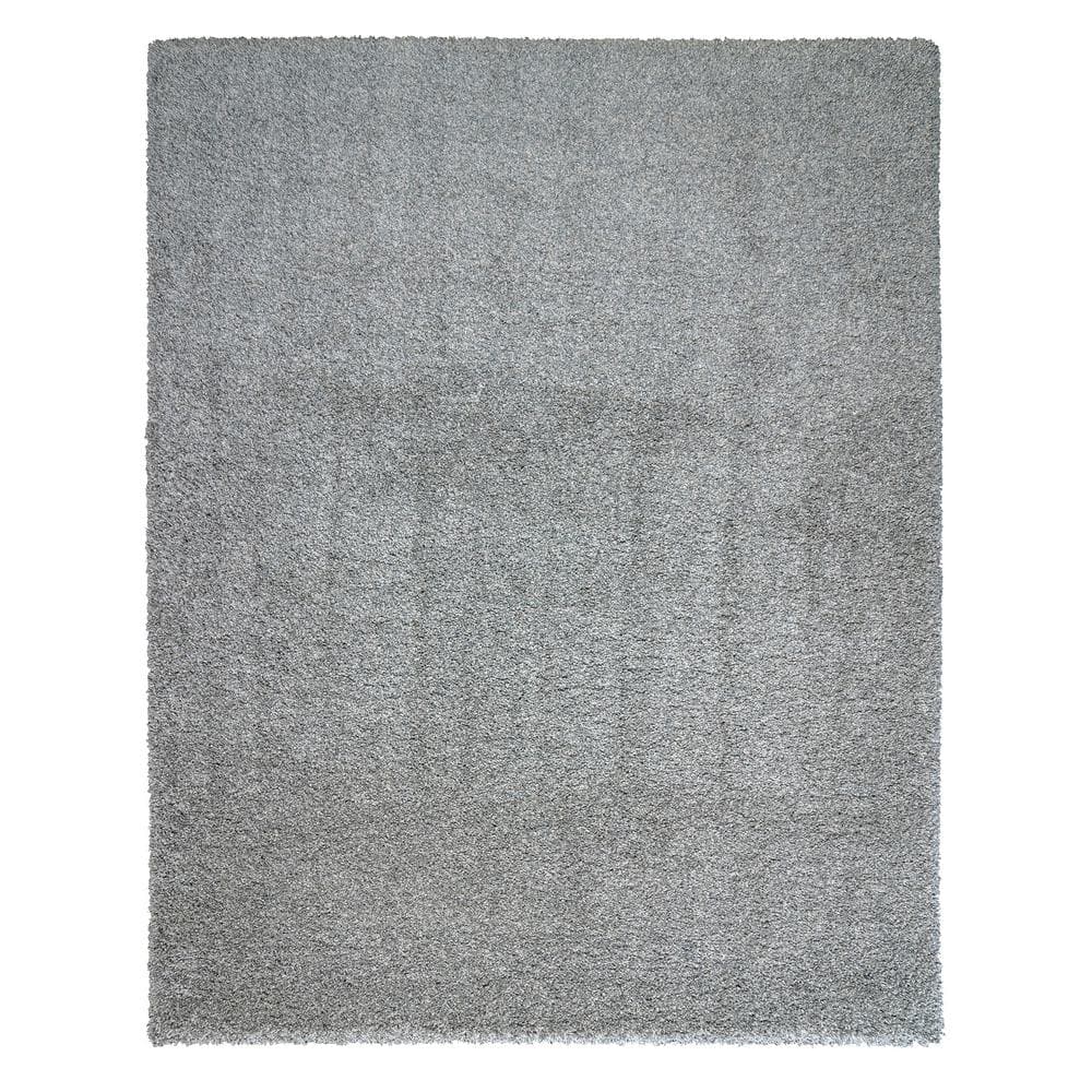 Gertmenian Ultimate Smoke Gray Solid Shag 9 ft. x 13 ft. Indoor Area ...