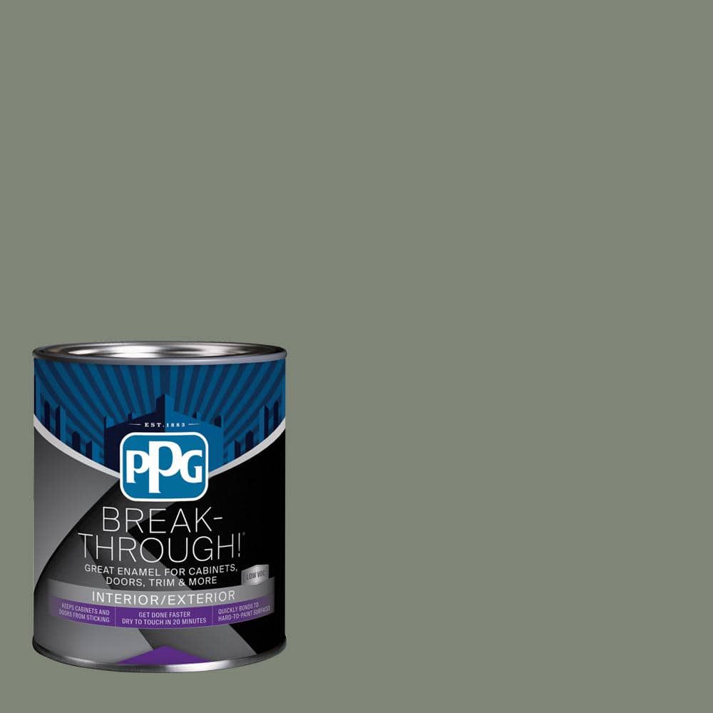Break-Through! 1 qt. PPG11-24 Smokey Sage Satin Door, Trim & Cabinet ...