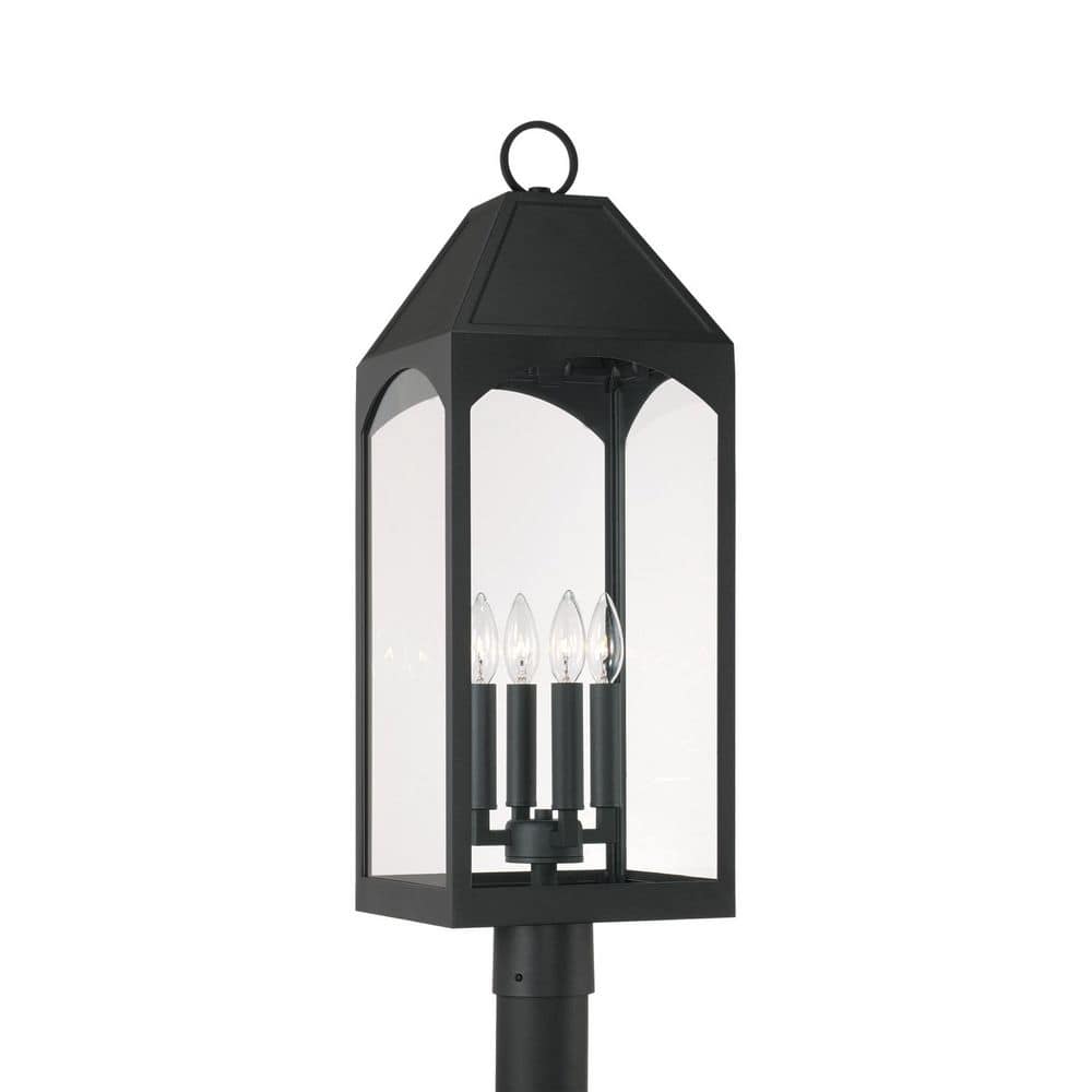 Capital Lighting Fixture Company Burton 4-Light Black Metal Hardwired ...