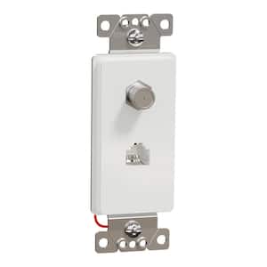 Commercial Electric 2 Gang Network and Coax Wall Plate (2-Pack ...