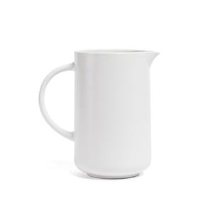 Storied Home 28 fl. Oz. White Stoneware Pitcher with Reactive Glaze ...