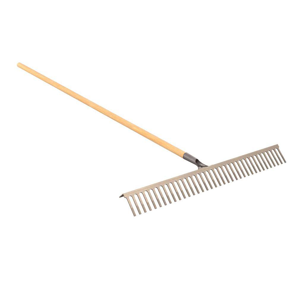 Bon Tool 5 ft. Wood Handle 42 in. Econo Landscape Lawn Rake 14-650