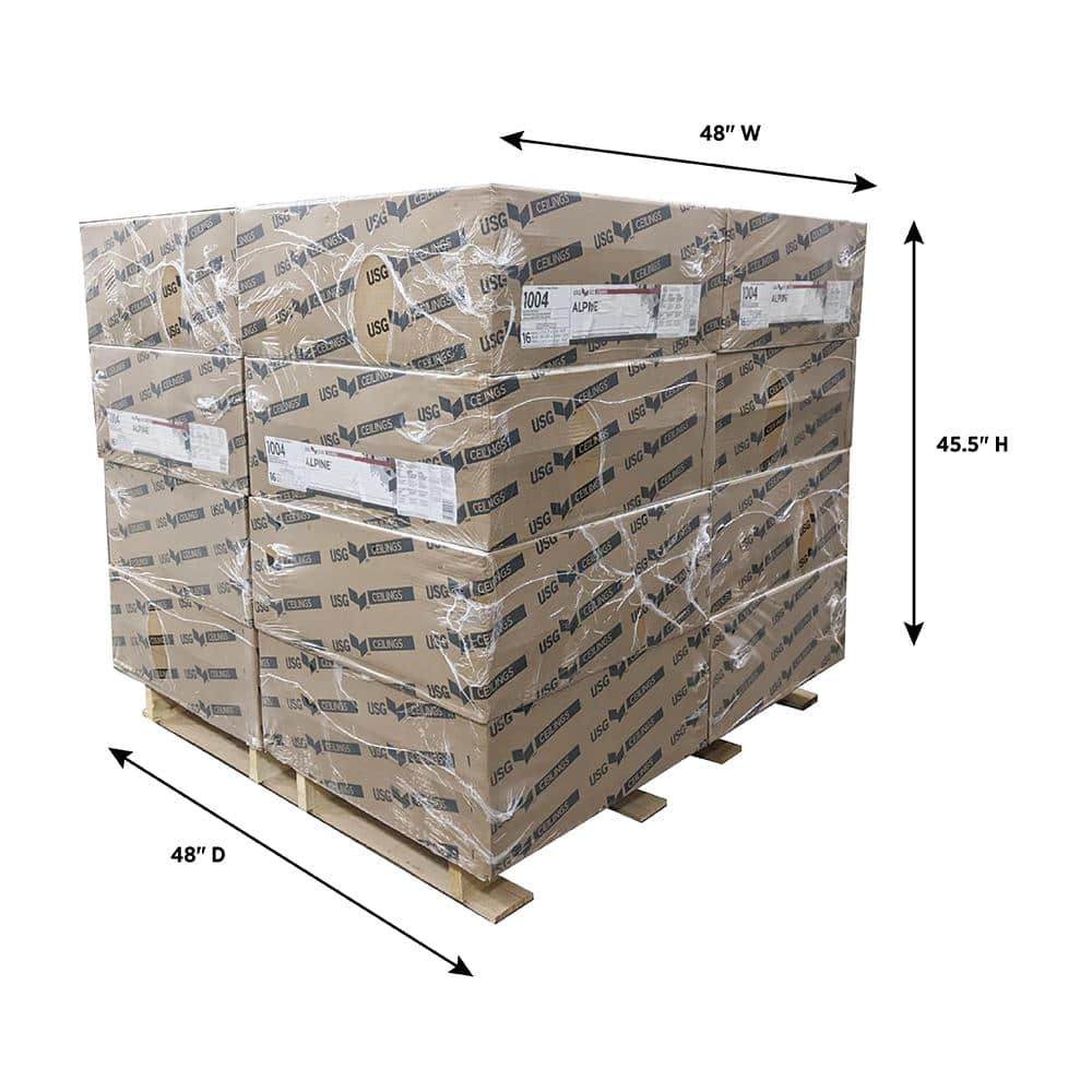 Buy 2 ft. x 2 ft. Alpine White Square Edge Lay-In Ceiling Tile, pallet ...