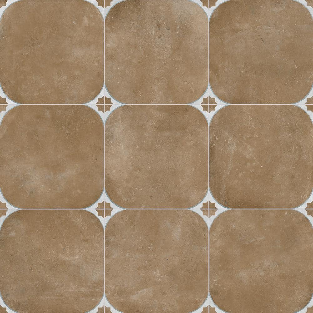 Merola Tile Tetuan Terra 17-3/8 in. x 17-3/8 in. Porcelain Floor and ...