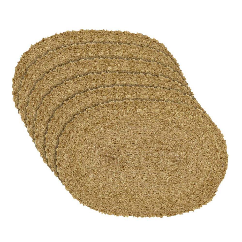 VHC Brands Dyani 18 in. W. x 12 in. H Gold Jute Polyester Blend ...