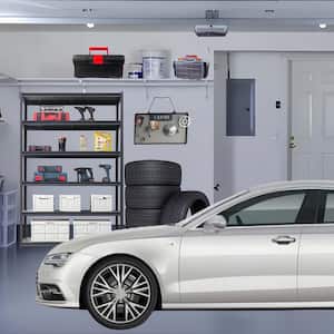 FUNKOL 4 ft. x 6 ft. Heavy-Duty Black Contemporary Metal Ceiling ...