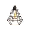 KODA Farmer 10.4 in. 7-Watt 1 Light Bronze Farmhouse Pendant Hanging ...