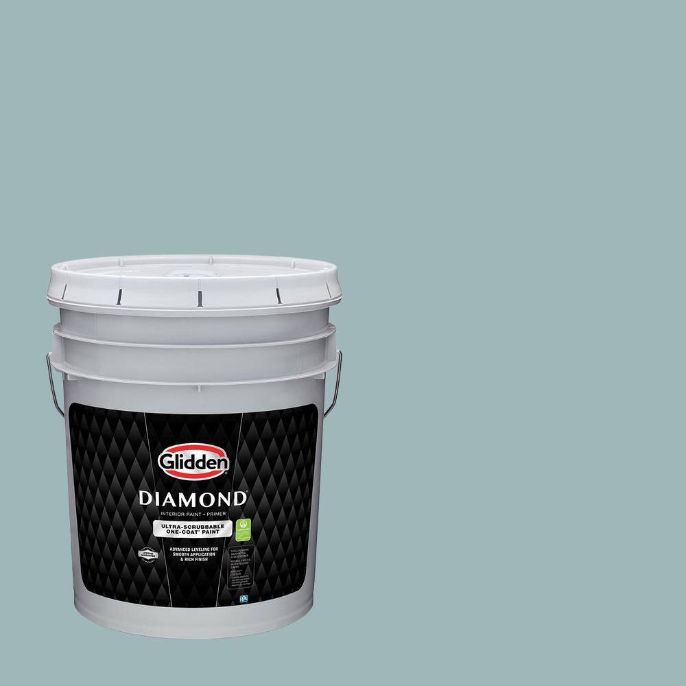 Glidden Diamond 5 gal. PPG1035-3 Blue By You Ultra-Flat Interior Paint ...