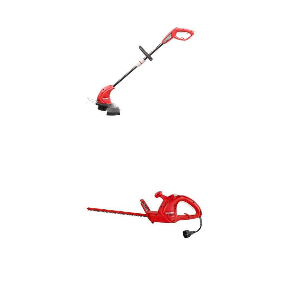 Homelite 13 in. 4 Amp Electric String Trimmer and 17 in. 2.7 Amp ...