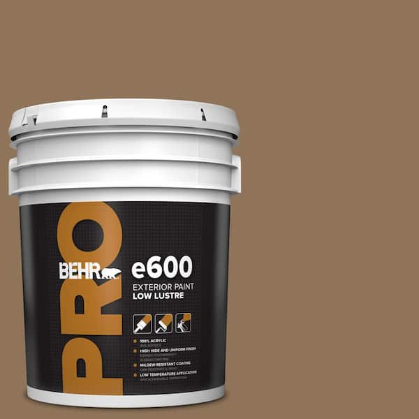 BEHR PRO 5 gal. #N270-7 Library Oak Low Luster Exterior Paint PR62305 ...