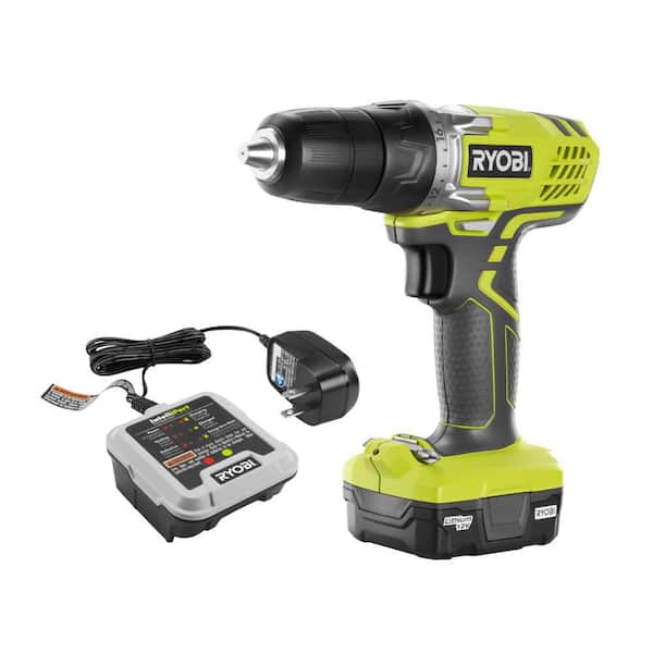 RYOBI 12-Volt Lithium-Ion Cordless 3/8 in. Drill/Driver Kit with 12 ...