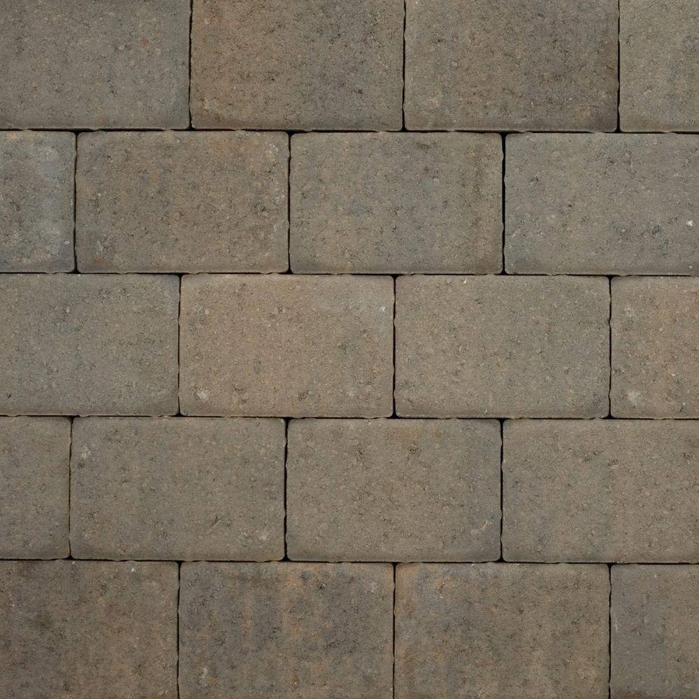 Pavestone Plaza Square 5.5 in. L x 5.5 in. W x 2.36 in. H Cypress Blend ...