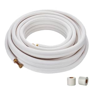 VEVOR 50 ft. Mini Split Line Set 3/8 in. and 5/8 in. O.D Copper Pipes ...