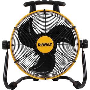 Tidoin 24 in. Yellow 3-Speed Round High Velocity Air Movement Floor Fan ...