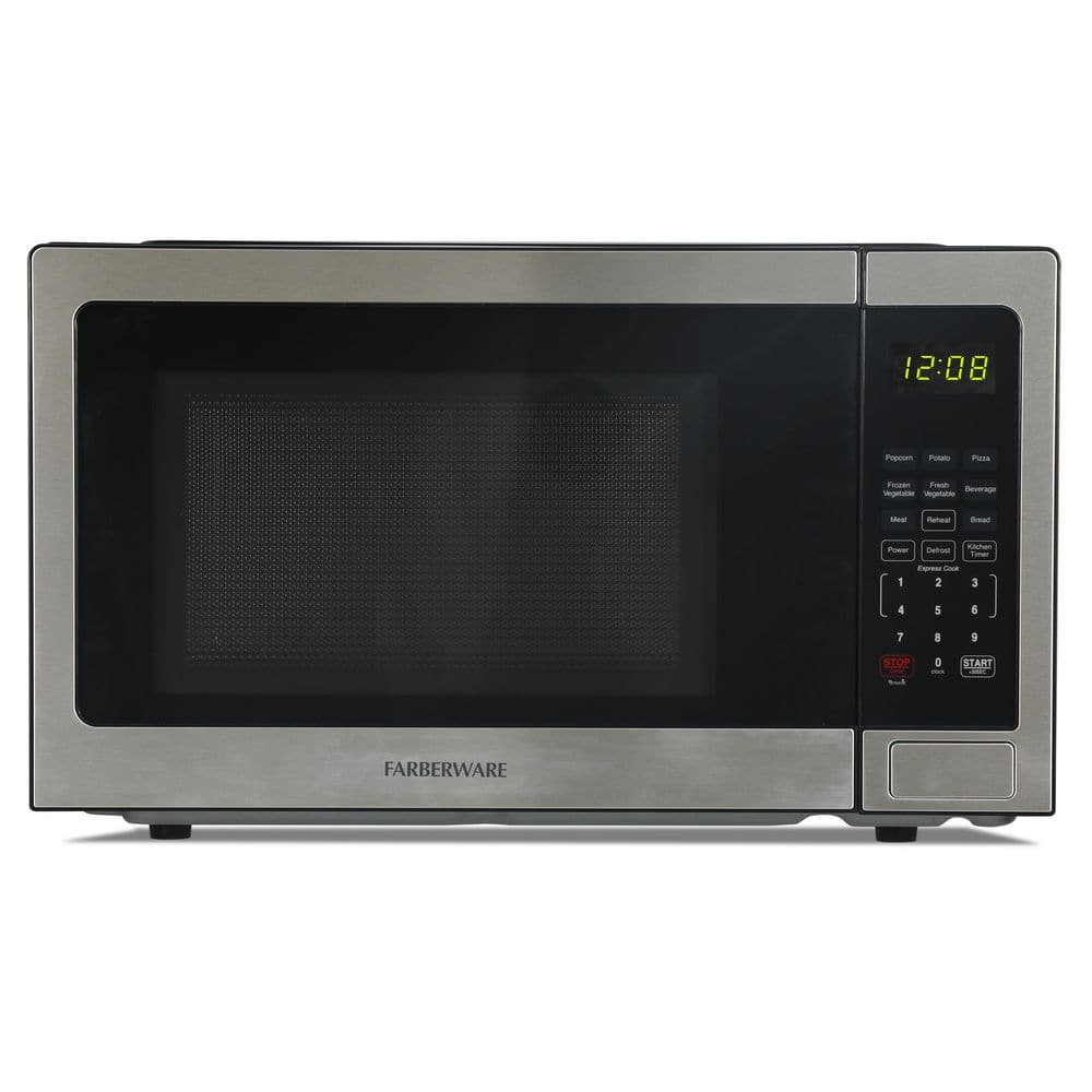 Farberware 1.1 Cu. Ft. Countertop Microwave Oven 1000W Power, Auto Cook ...