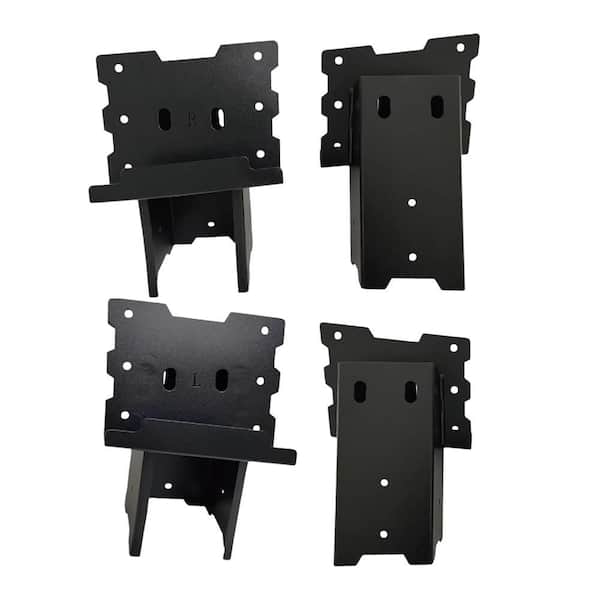 Afoxsos Steel Black Multi-Use Angle Brackets for Outdoor Platforms and ...