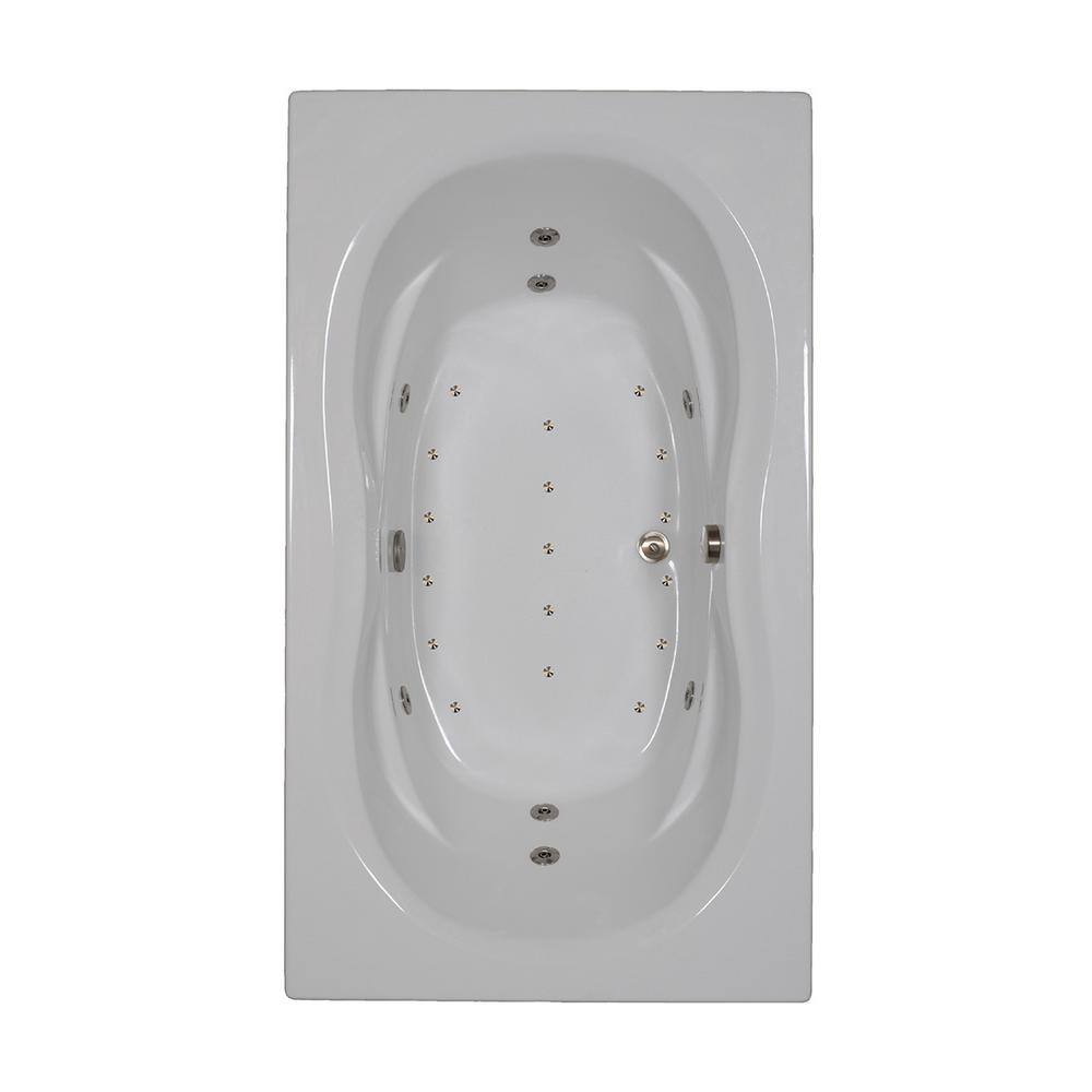 Comfortflo 72 in. Acrylic Rectangular Drop-in Combination Bathtub in ...