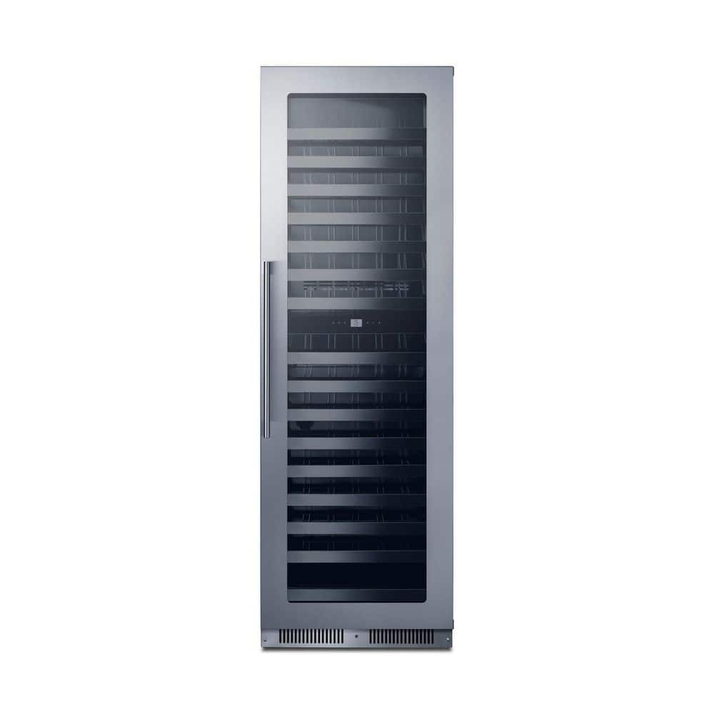 Summit Appliance Shallow Depth Dual Zone 98-Wine Bottle Wine Cooler in ...