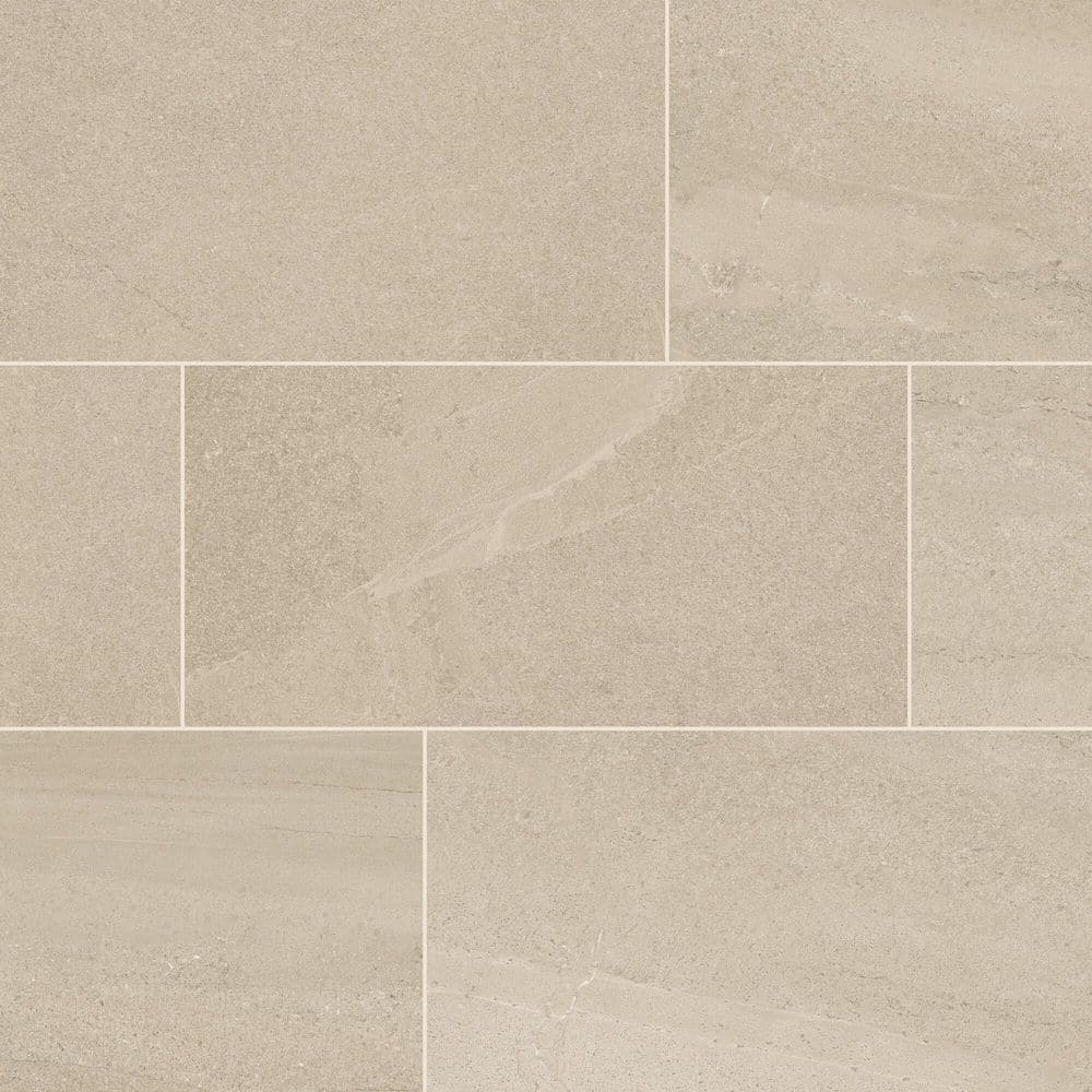 Daltile Calgary Fawn 12 in. x 24 in. Polished Porcelain Floor and Wall ...