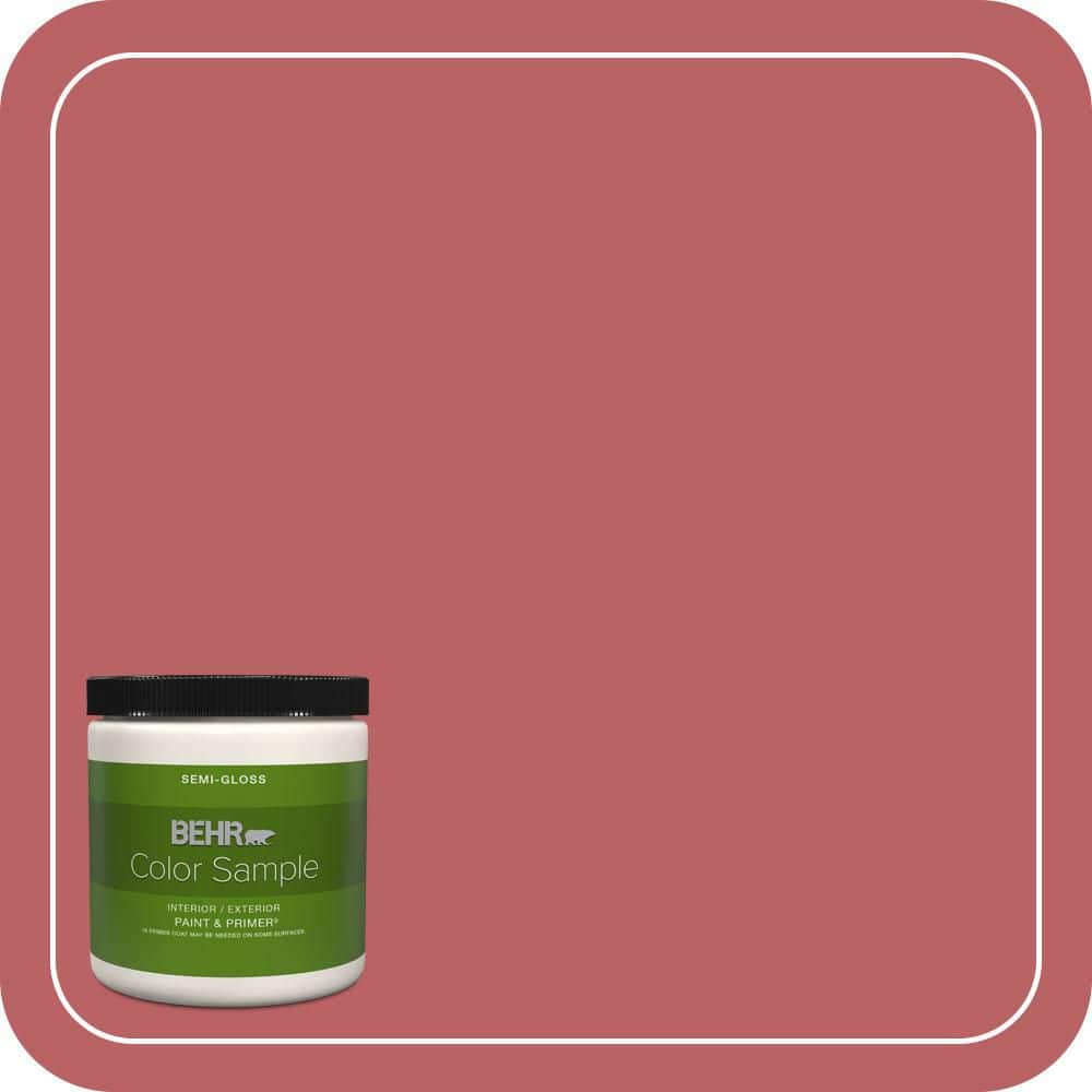 BEHR PREMIUM PLUS 8 oz. #150D-6 Strawberry Rhubarb Semi-Gloss Interior ...