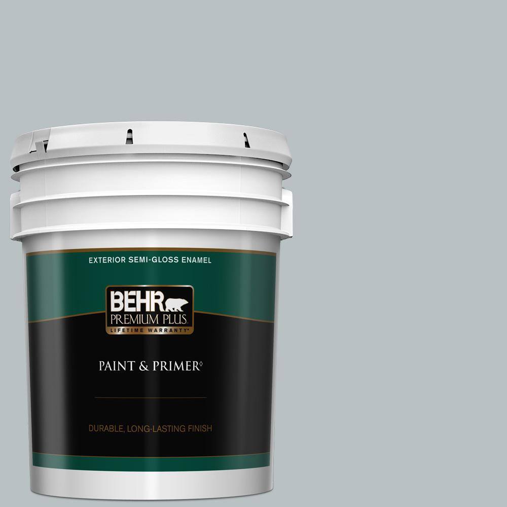 BEHR PREMIUM PLUS 5 gal. #MQ5-31 Distant Star Semi-Gloss Enamel ...