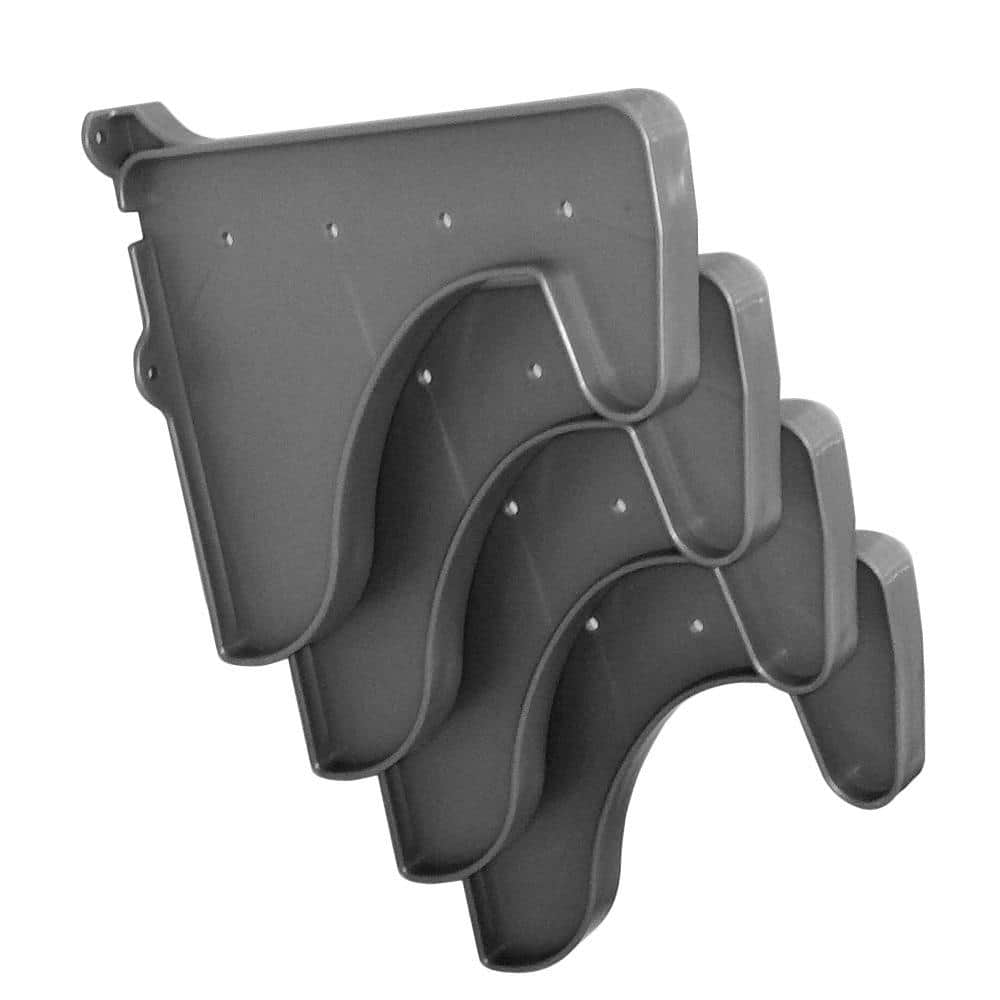 EZ Shelf 12 in. x 10 in. Silver Set of 4-Side End Brackets for Hanging ...