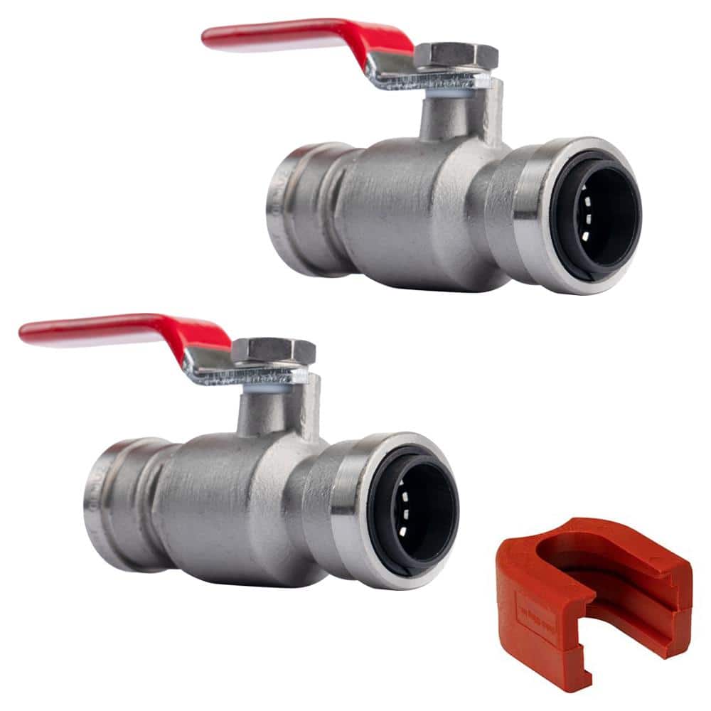 QUICKFITTING 1/2 in. Stainless Steel Push-to-Connect Full Port Ball ...