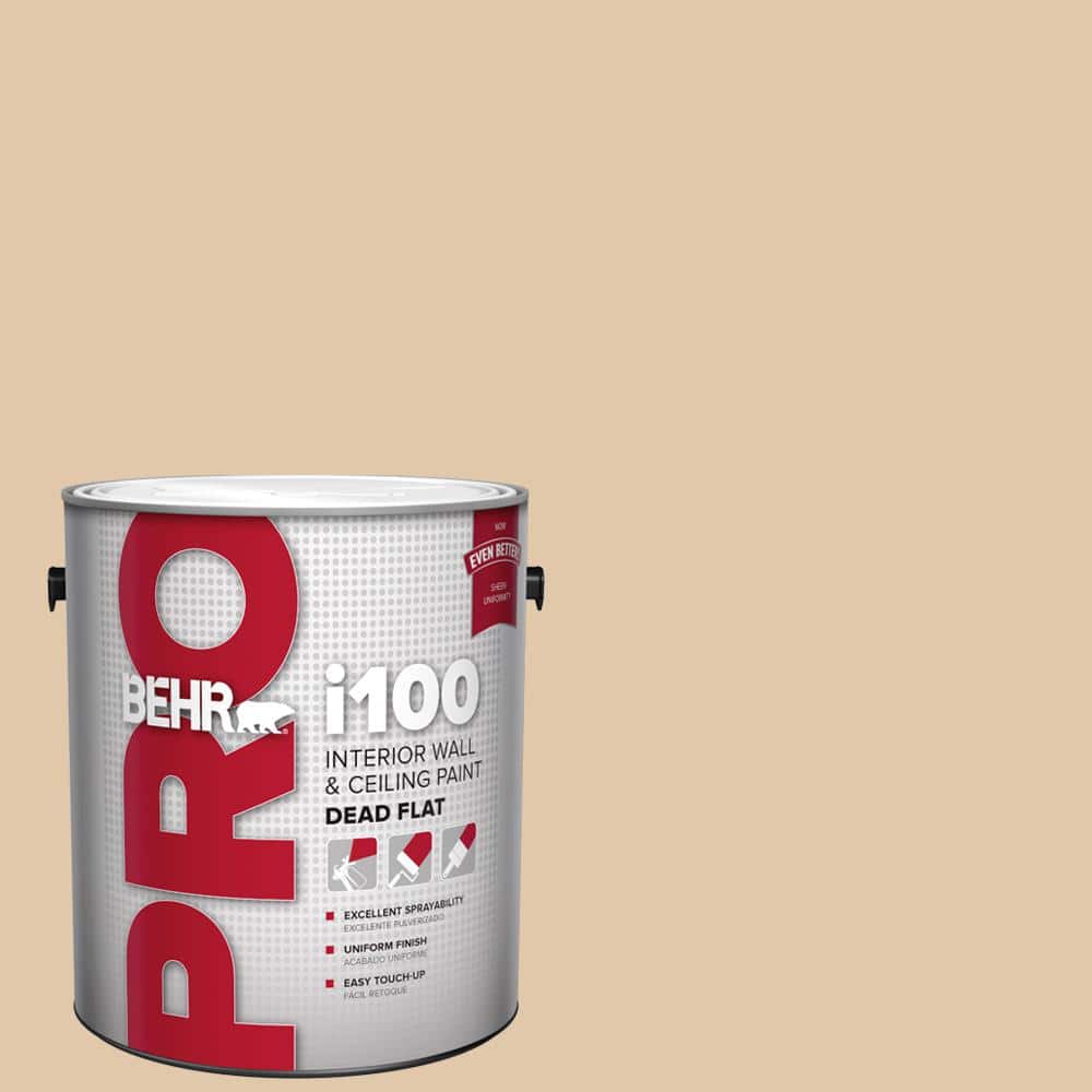 BEHR PRO 1 gal. #MQ2-08 Irish Cream Dead Flat Interior Paint PR10501 ...