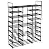 62 in. H 50-Pair 9-Tier Black Metal Shoe Rack shoes-640 - The Home Depot