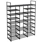 49 in. H 28-Pair Brown Metal 7-Tiers Shoe Rack A46A1-shoe-1386 - The ...